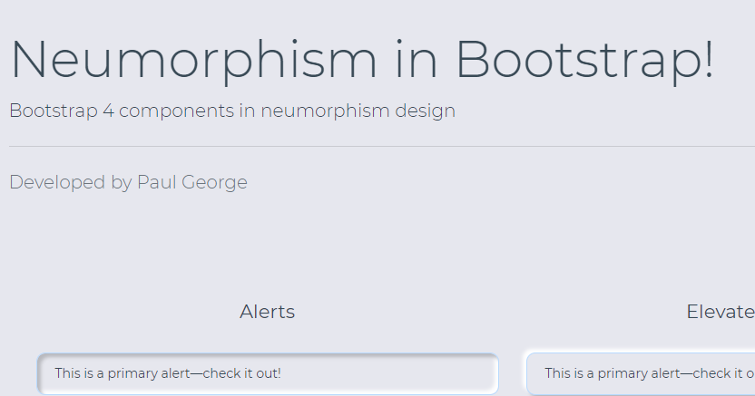 Bootstrap Neumorphism - Codesandbox