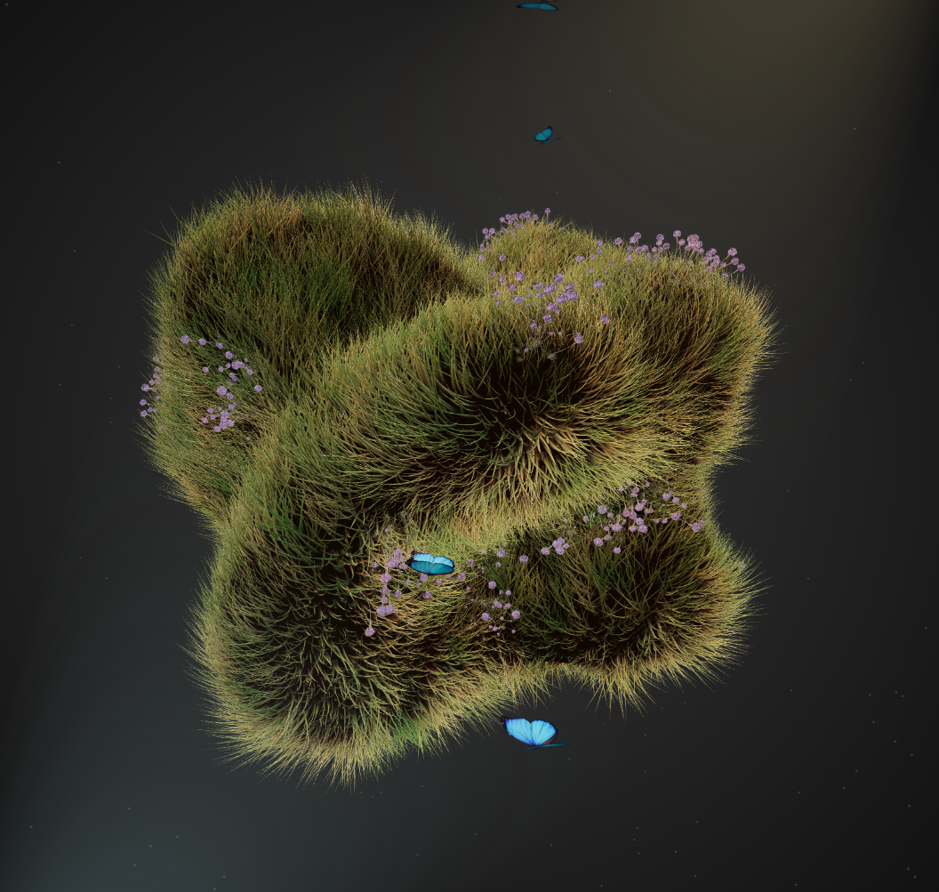 r3f-fairly-realistic-grass (forked) - Codesandbox