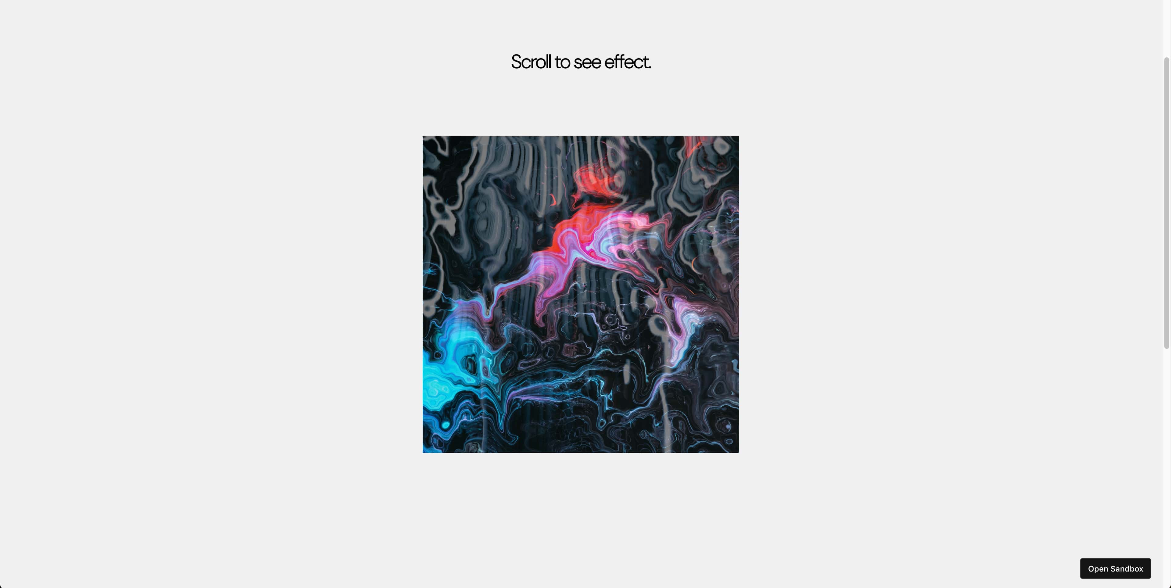 Cuberto style scroll shader - Codesandbox