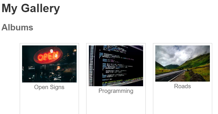 node-folder-gallery example - Codesandbox