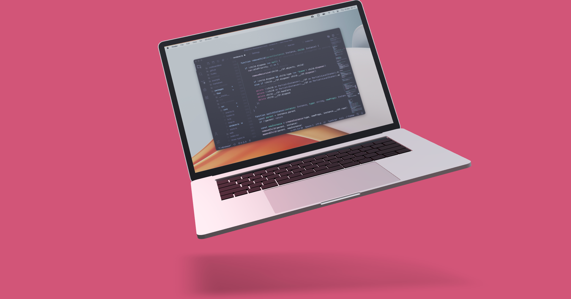 Floating laptop - Codesandbox
